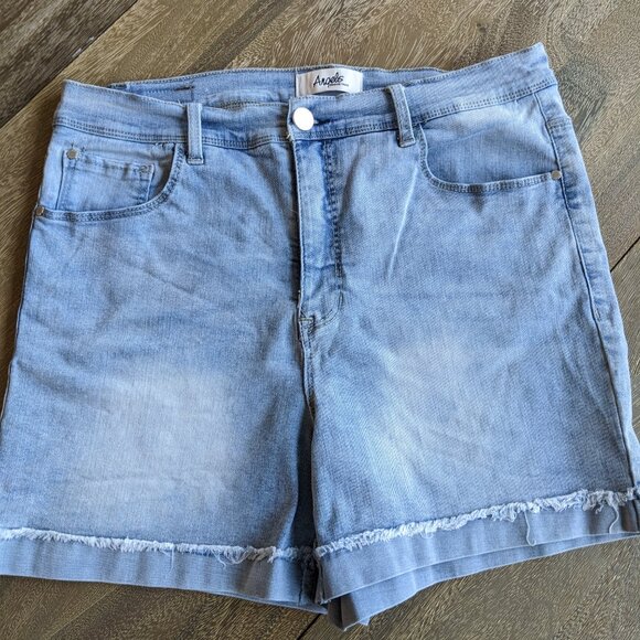Angels | Shorts | Angels Forever Young Light Denim Wash Cut Off Cuff ...